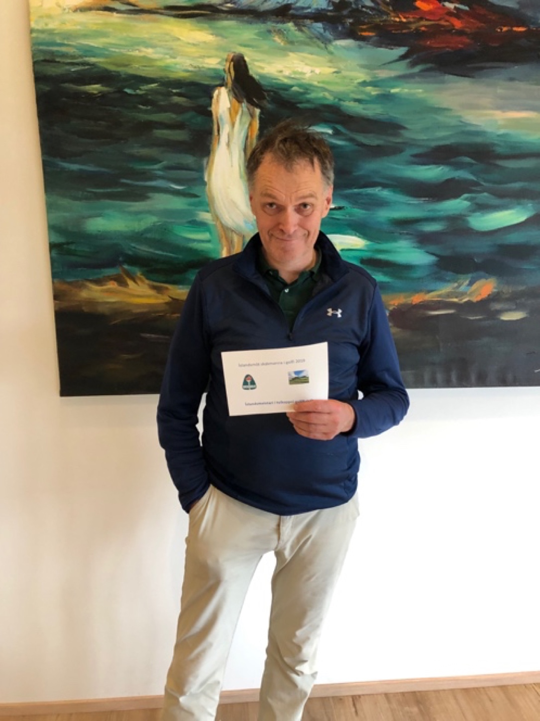 Helgi Ólafsson Íslandsmeistari skákmanna í golfi 2019 | Skak.is